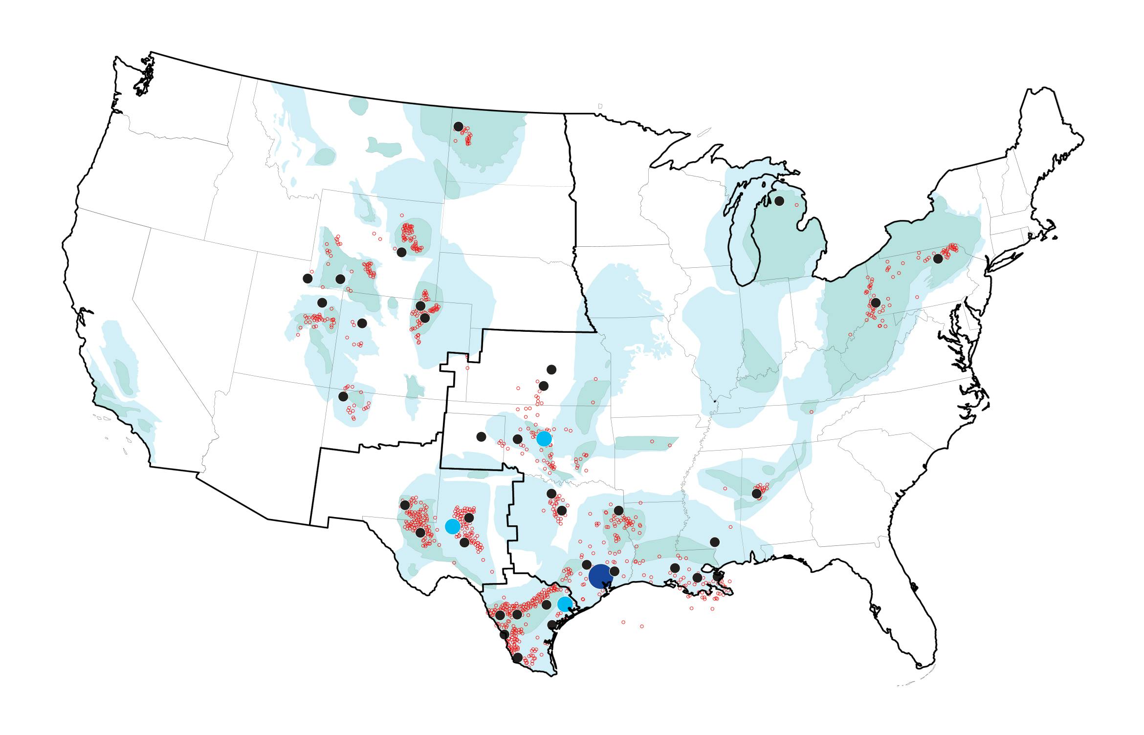 Where We Work | Archrock U.S. Location Map